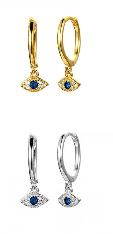 Sterling Silver Eye CZ Clicker Hoop – London Loves Body Jewellery